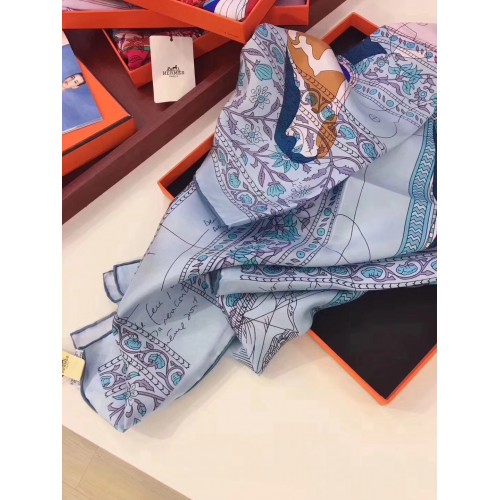 Hermes Ciel Le Pegase d'Hermes au Bloc Shawl